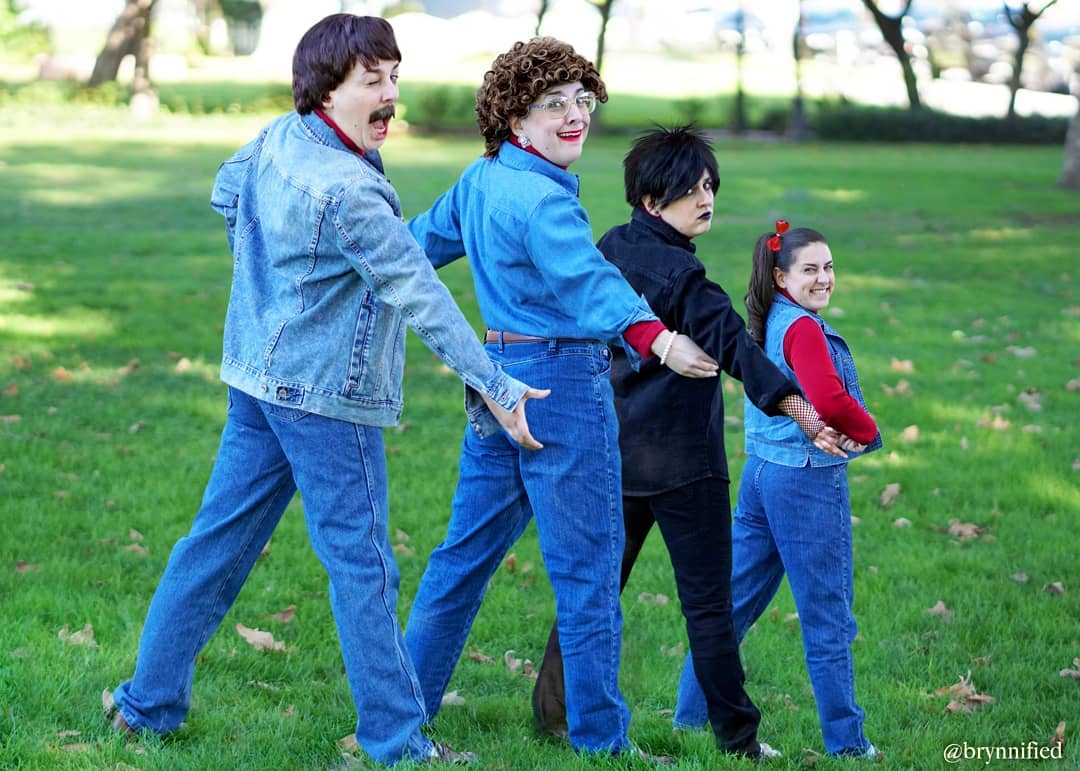 Woman Transforms Herself Into Four Imaginary Family Members - PlayJunkie