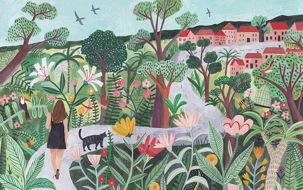 Illustrator Creates Colorful Artwork Filled with Plants - PlayJunkie