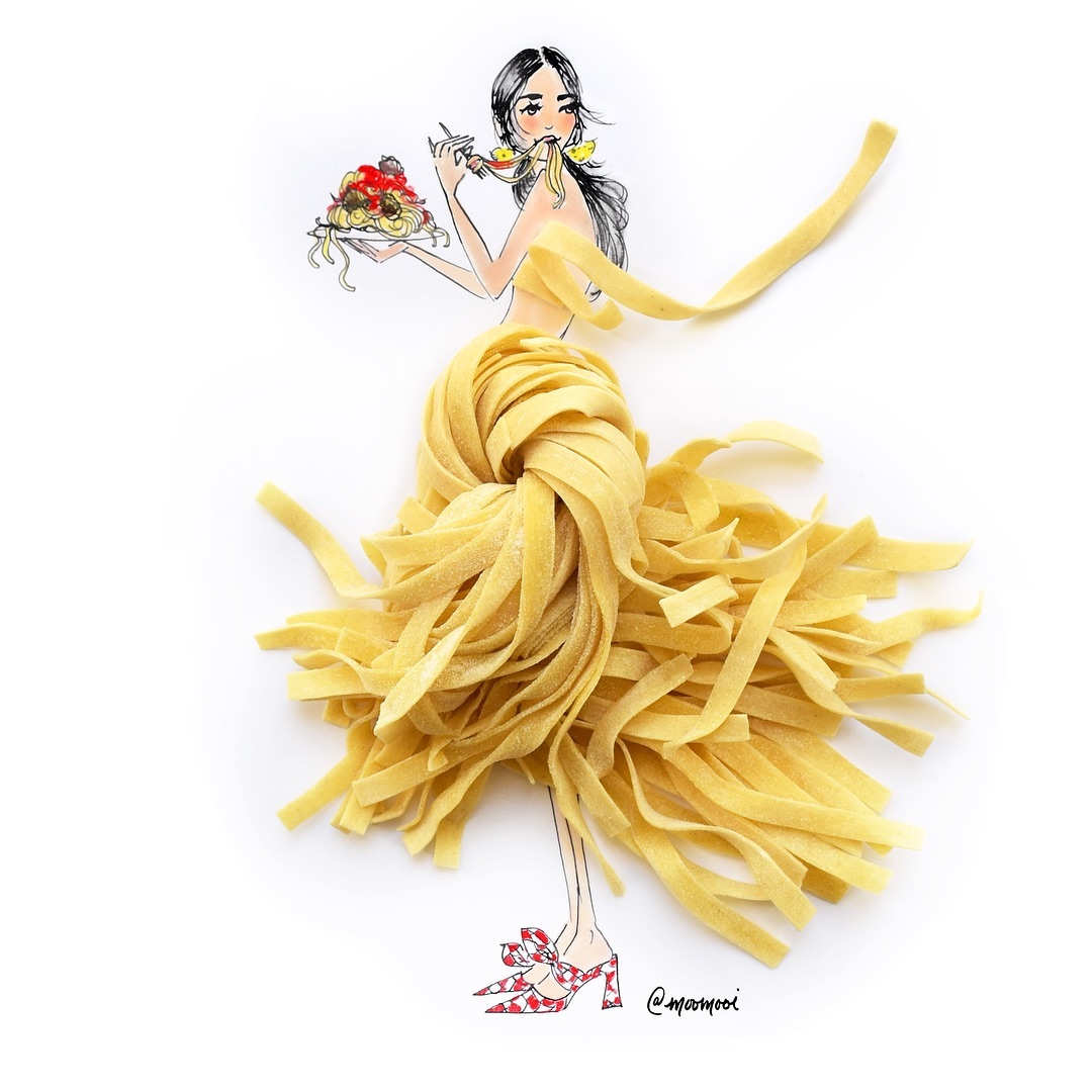 Meredith Wing Uses Flowers and Produce for Her Fashion Illustrations ...