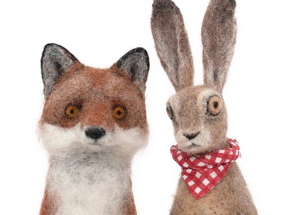 These Adorable Needle-felt Animals Look Like Vintage Cartoon Characters ...