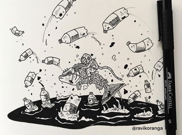 Artist Illustrates the Damage Caused By Plastic Pollution - PlayJunkie