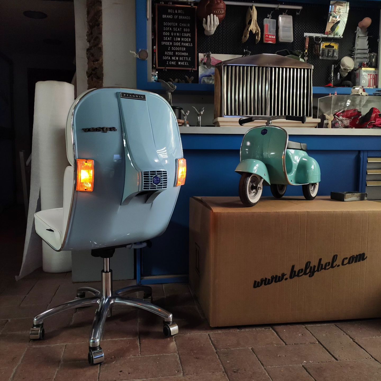 Spanish Designers Reimagine Vespa Scooters as Chairs - PlayJunkie